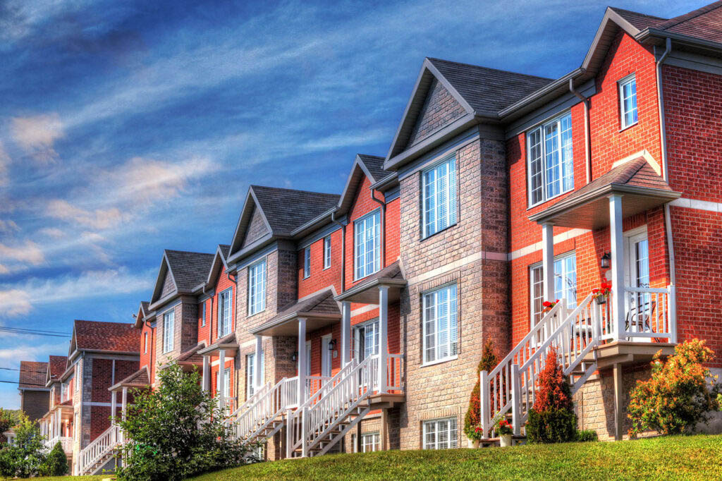 Modern Brick Row Houses - Just Cool Stock Imagery
